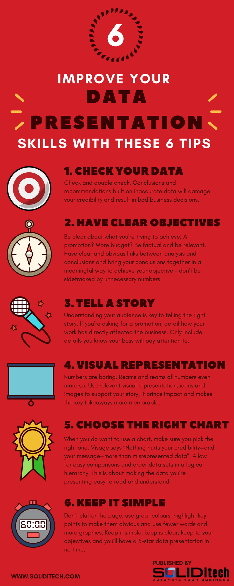 Improve your Data Presentation Skills with these 6 Tips [Infographic]
